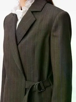 Claudie Pierlot Striped Double Buckle Suit Jacket