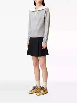 Claudie Pierlot Relaxed Wool Half-zip Jumper