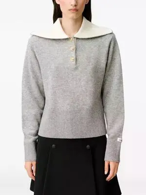 Claudie Pierlot Relaxed Wool Half-zip Jumper