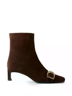 Claudie Pierlot Buckle-detail Pointed-toe Ankle Boots