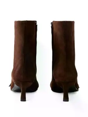 Claudie Pierlot Buckle-detail Pointed-toe Ankle Boots