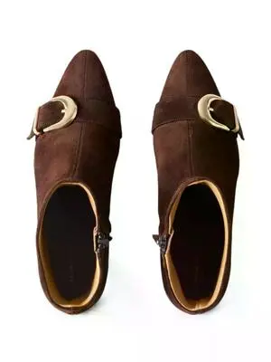 Claudie Pierlot Buckle-detail Pointed-toe Ankle Boots