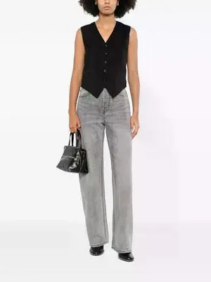 Alexander Wang Faded Wide-leg Jeans