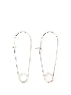 Werkstatt:München Safety Pin Earrings - Silver