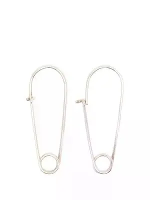 Werkstatt:München Safety Pin Earrings - Silver