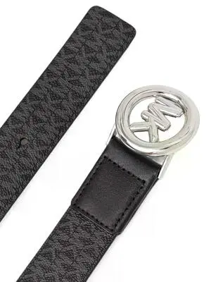 Michael Kors Monogram-print Logo-buckle Belt