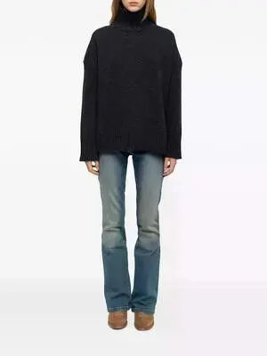 Zadig&Voltaire Bleeza High-neck Logo-embroidered Wool Sweater