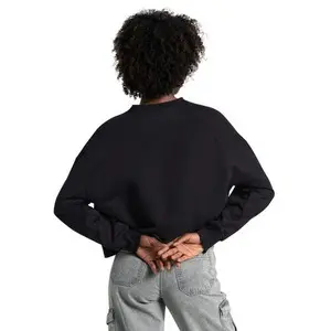 STARTER Vegas Golden Knights Cropped Drop Shoulder Sweatshirt - Black