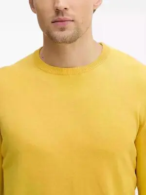 BENETTON Round Neck Long-sleeve Jumper - Yellow