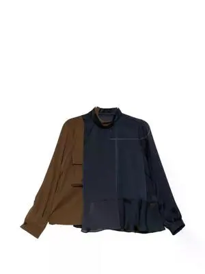 Sacai Panelled Peplum-hem Blouse