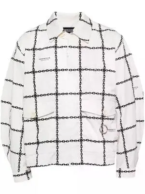 Undercover Chain-print Zip-up Bomber Jacket