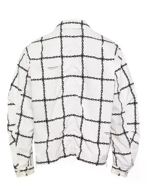 Undercover Chain-print Zip-up Bomber Jacket
