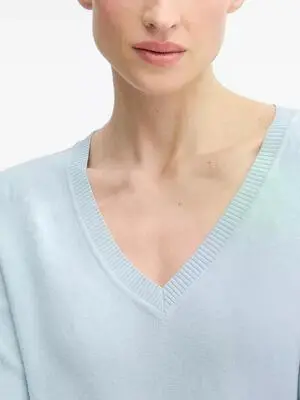 BENETTON V-neck Ribbed Knit Sweater