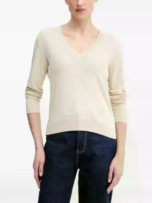 BENETTON V-neck Jumper - Neutrals