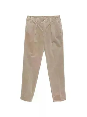 PROFUOMO Pleated Corduroy Trousers - Neutrals