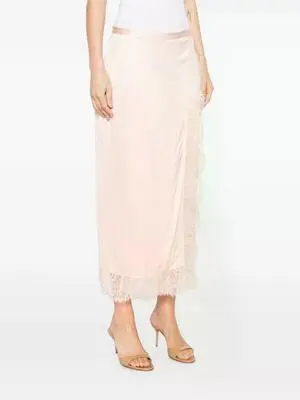 TWINSET Lace-trim Pleated Maxi Skirt
