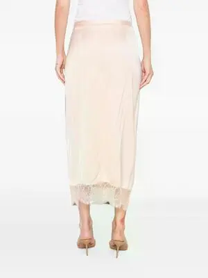 TWINSET Lace-trim Pleated Maxi Skirt