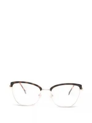 Carolina Herrera Tortoiseshell-effect Geometric-frame Glasses - Pink