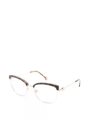 Carolina Herrera Tortoiseshell-effect Geometric-frame Glasses