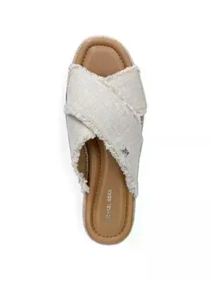 Michael Kors Frayed Crossover-strap Sandals
