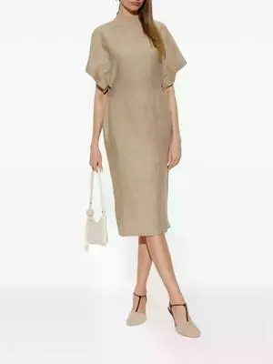 Jacquemus Back-slit Linen Midi Dress