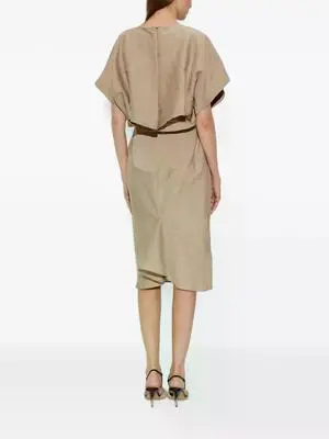 Jacquemus Back-slit Linen Midi Dress