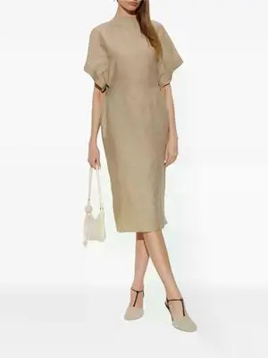Jacquemus Back-slit Midi Dress - Neutrals