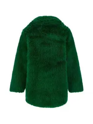 Farm Rio Faux-fur Graphic-patch Coat
