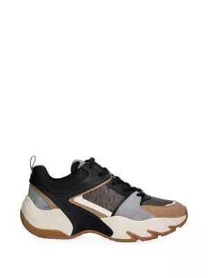 Michael Kors Mixed-media Chase Sneakers - Brown