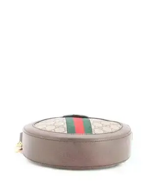 Gucci Ophidia Round Shoulder Bag Gg Coated Canvas Mini Crossbody Bag