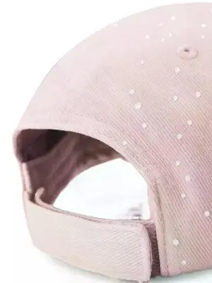 Alexander Wang Crystal Hotfix Distressed Baseball Cap
