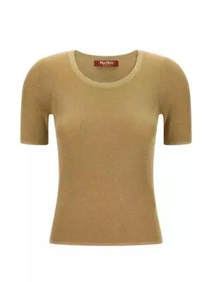 Max Mara Ribbed Metallic-thread T-shirt