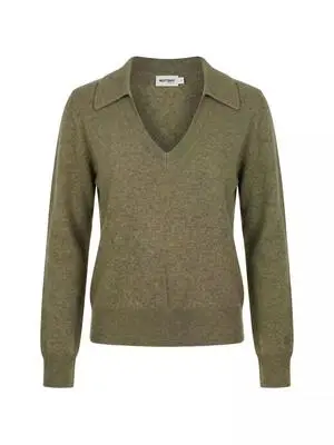 NOTSHY Palmer V-neck Cashmere Sweater - Green