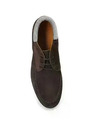 Eleventy Suede Lace-up Ankle Boots