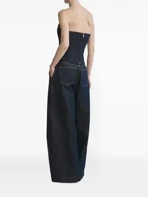 DL1961 Becca Seam-detail Wide-leg Jeans