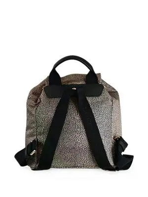 Borbonese B-club Op-print Leather-trim Backpack