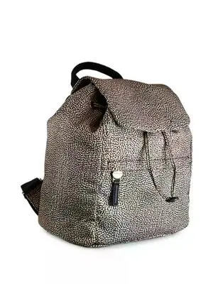 Borbonese B-club Op-print Leather-trim Backpack