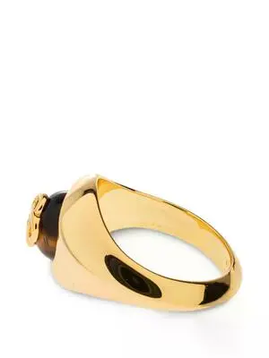 Casablanca Logo-plaque Stone-embellished Ring