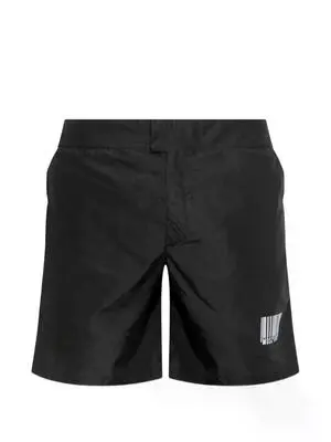 Moschino Barcode-print Swim Shorts - Black