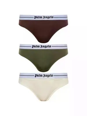 Palm Angels Logo-waistband Thongs - Neutrals