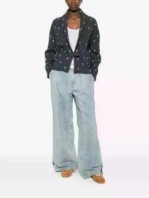 FORTE_FORTE Floral-embroidered Cardigan