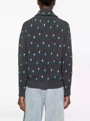 FORTE_FORTE Floral-embroidered Cardigan