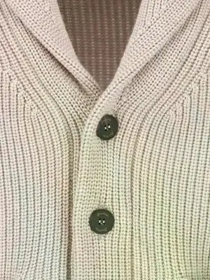 DRUMOHR Shawl Collar Chunky Knit Cardigan - Neutrals
