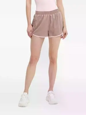 P.E Nation Preset Logo-print Piped Shorts - Brown
