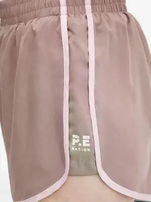 P.E Nation Preset Logo-print Piped Shorts