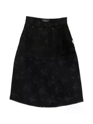 Simone Rocha Bow-print Midi Skirt