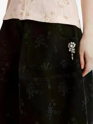 Simone Rocha Bow-print Midi Skirt