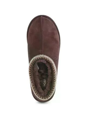 UGG Tasman Ii Embroidered-trim Suede Mules - Brown