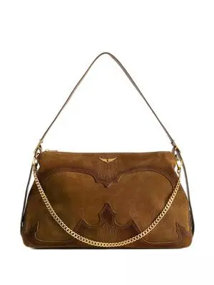 Zadig&Voltaire Jim Western Suede Shoulder Bag With Chain Detail