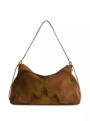 Zadig&Voltaire Jim Western Suede Shoulder Bag With Chain Detail